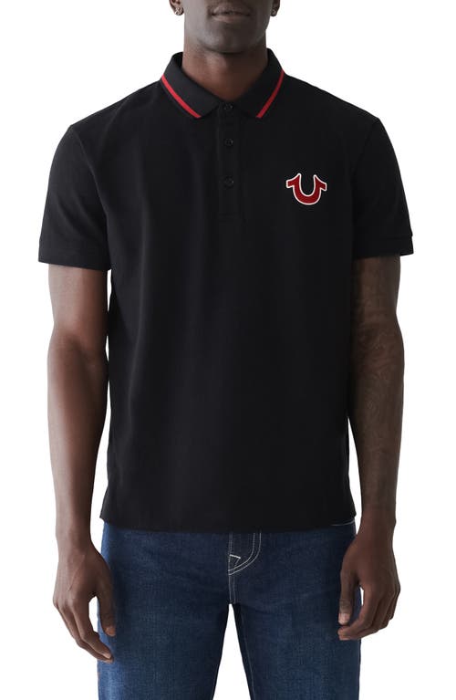 TRUE RELIGION BRAND JEANS logo graphic polo
